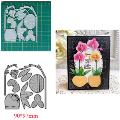 Flower Pot Vase Metal Cutting Dies Die Cut Stencil Diy Scrapbooking ...