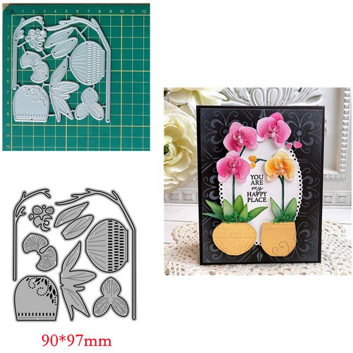 Flower Pot Vase Metal Cutting Dies Die Cut Stencil Diy Scrapbooking ...