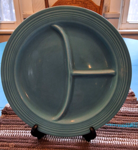 Fiesta Ware Divided Teal Compartment Grill Plates - 10.5" | Vintage | eBay