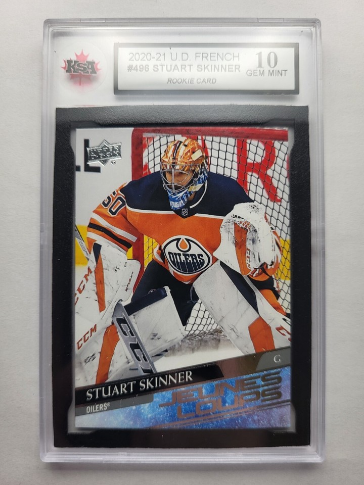 Stuart Skinner 2020-21 UD Series 2 Young Guns French Rookie Card Graded ...