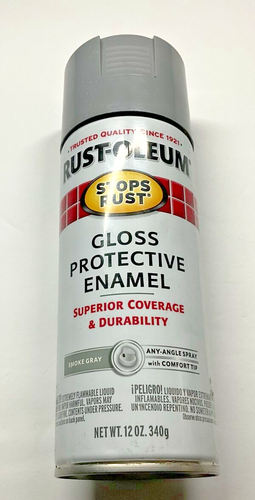 Rust-Oleum 7786830 Stops Rust Spray Paint, 12 oz, Gloss Smoke Gray ...