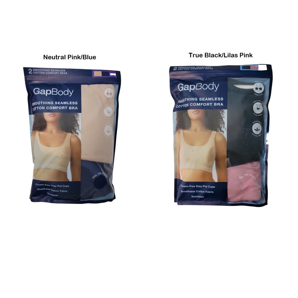 GapBody Women's 2-Pack Seamless Cotton Comfort Bra | eBay