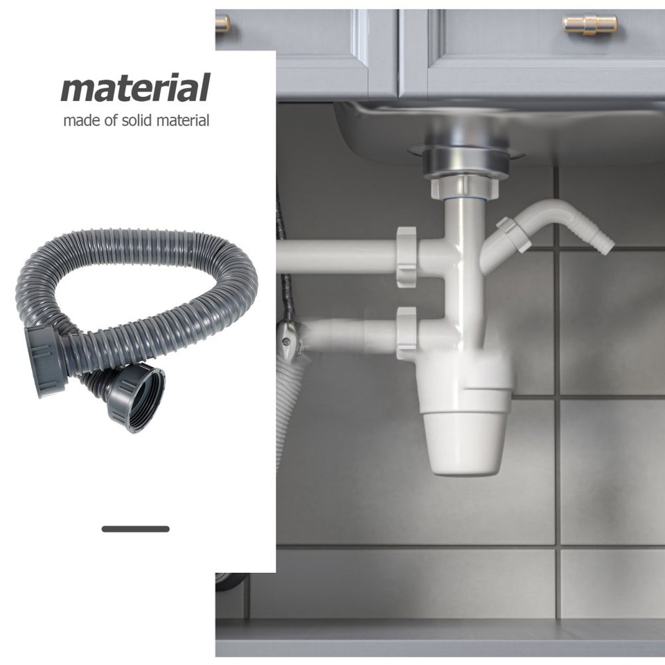 2pcs Bathroom Sink Drainage Pipe Flexible Hose Washbasin Drain Tube ...