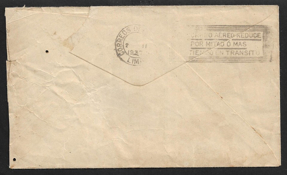 BOLIVIA TO PERU AIRMAIL LAB-CONDOR 80c RATE CHACO CLAIM PROPAGANDA ON ...