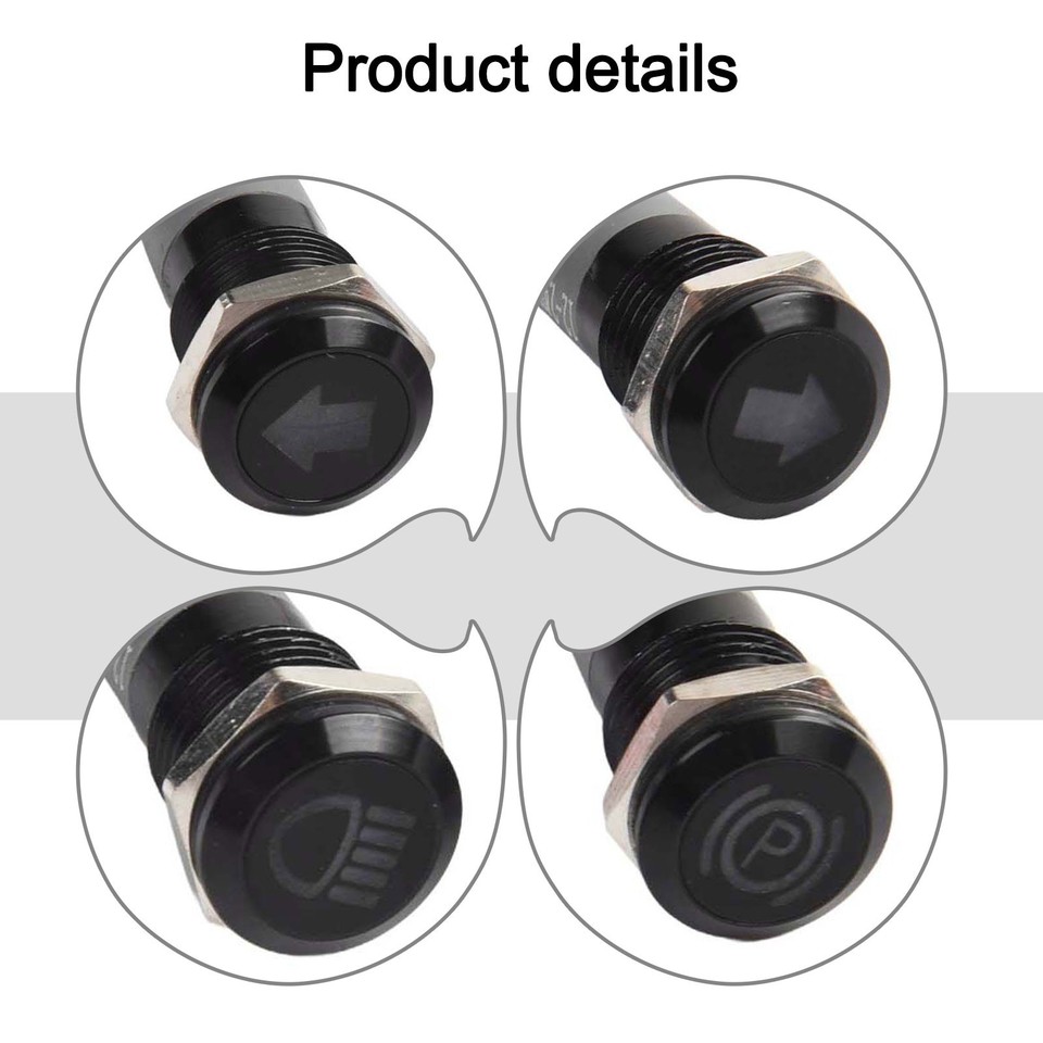 12mm LED Signal Light Waterproof and Compatible with DC 12V 24V ...