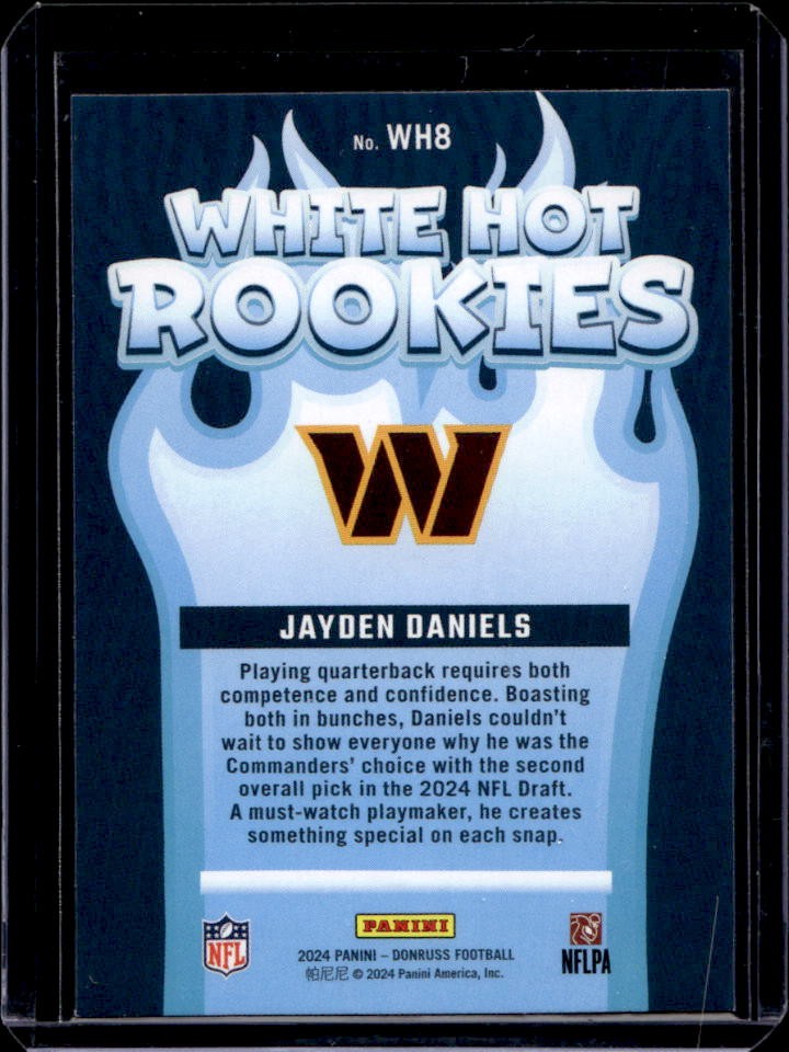 2024 Donruss Jayden Daniels White Hot Rookies Rookie RC #WH8 Commanders | eBay
