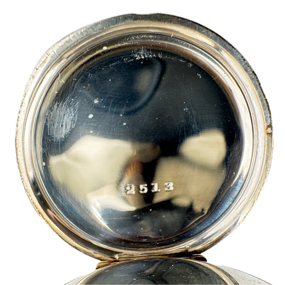 Antique 0s Crescent Coin Edge Fancy Hunter Pocket Watch Case Sterling ...