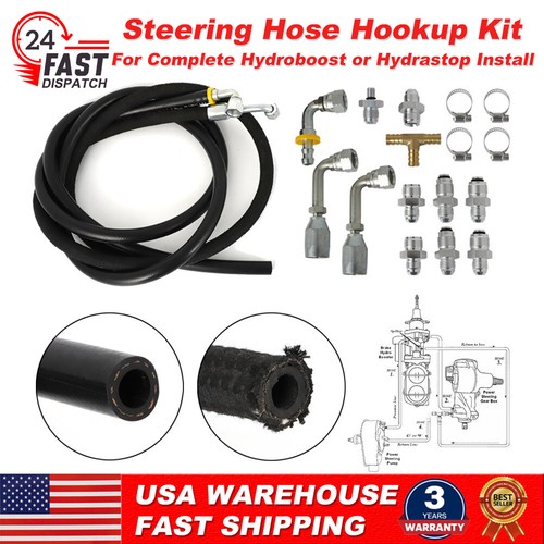 Car Truck Steering Hose Hookup Kit & Fittings for Hydroboost Power ...