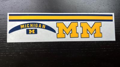 Michigan Wolverines "Block M" Mini Football Helmet Decal Set | eBay