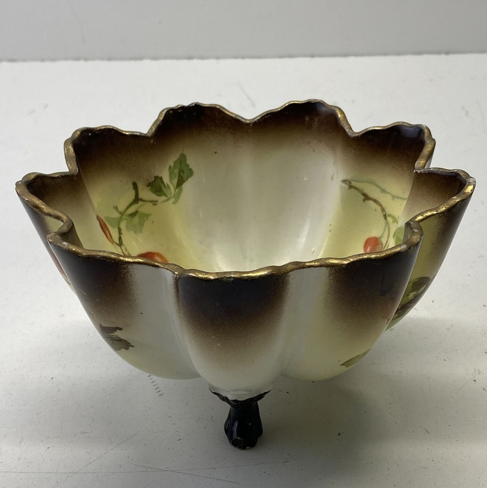 Warwick China Vintage Porcelain Bowl 3.5in Tall Footed Berries Motif ...