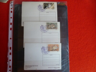 SET OF 6 NPC COUNTER PRINTED STAMPS POSTCARDS WITH 1994 ESSEN POSTMARKS ...