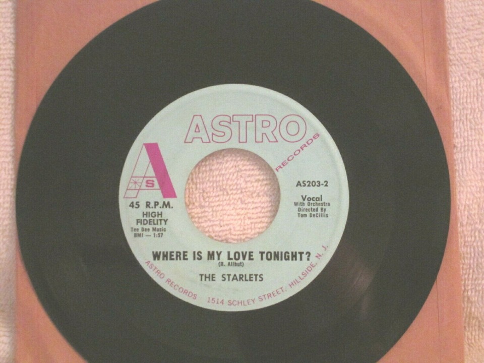 THE STARLETS 1960 RARE ASTRO GIRL GROUP 'P.S. I LOVE YOU' 45 RPM VG+ ...