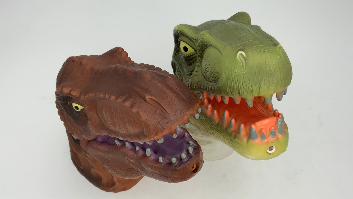 Dinosaur Hand Puppet Rubber Dino Raptor Head Toy Party Dinosaur Hand
