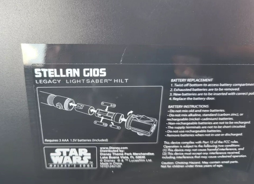 Disney Star Wars Galaxy's Edge Stellan Gios Legacy Lightsaber Hilt | eBay
