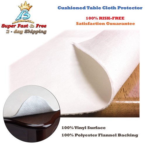 Cushioned Dining Table Pad Desk Protector Flannel Backed Hot Tea Pads ...