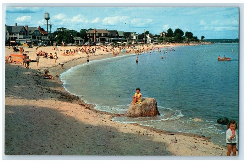c1960 Crescent Beach Shore Resort Exterior Sand Sea Niantic Connecticut ...