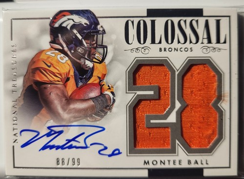 2014 National Treasures Colossal Jersey Number Auto #CJS-MB Montee Ball ...