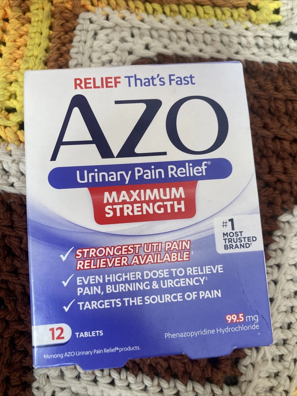 AZO Urinary Pain Relief MAXIMUM STRENGTH 12 TABLETS per box EXP: 11/26 ...
