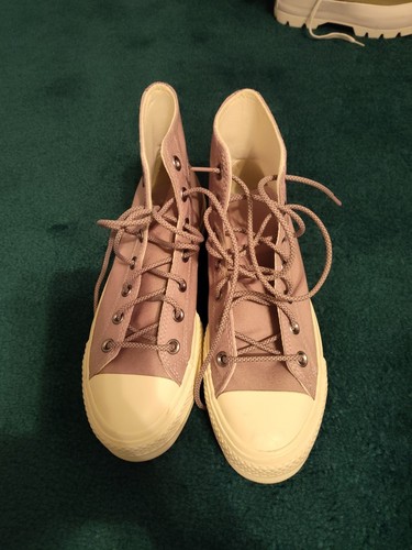 size 8 womens Converse Platform Lavender High tops Brand New | eBay