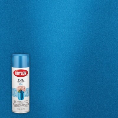 (6)- Krylon 8 Oz. Premium Foil Metallic Blue Spray Paint Model ...
