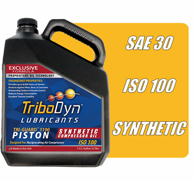 TRIBODYN TRI-GUARD 1100 SAE 30 ISO 100 SYNTHETIC AIR COMPRESSOR OIL - 1 ...