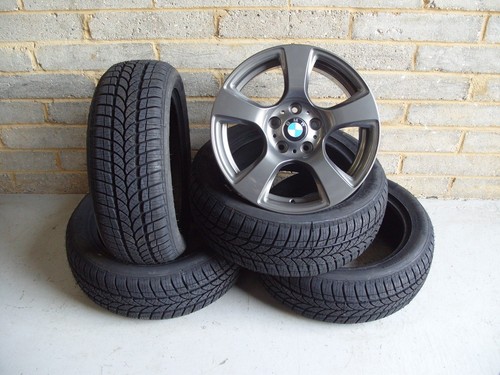 Genuine 17" BMW 157 3 Series E90 E91 E92 Grey Alloy Wheels & New Winter ...