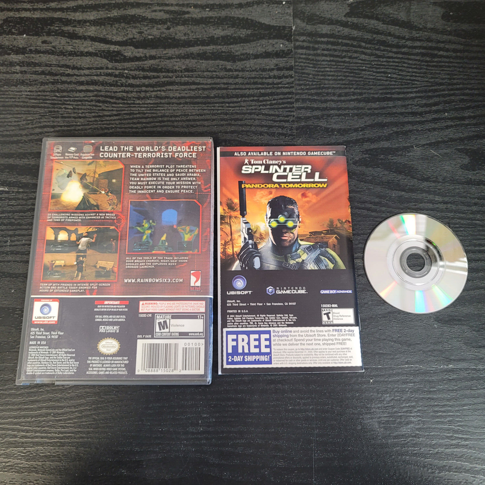 Tom Clancy's Rainbow Six 3 for Nintendo Gamecube Complete Great Shape ...