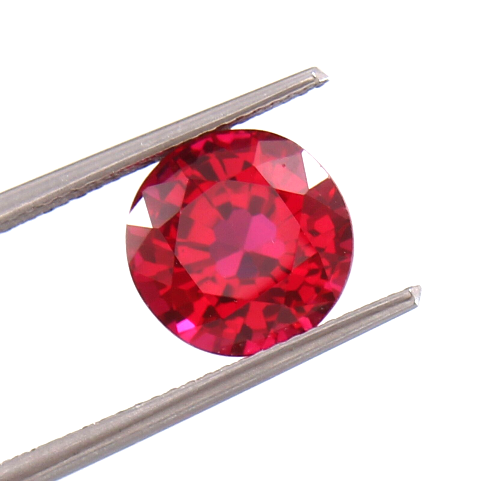 AAA Grade Natural Flawless Mozambique Red Ruby Loose Gemstone Round Cut ...
