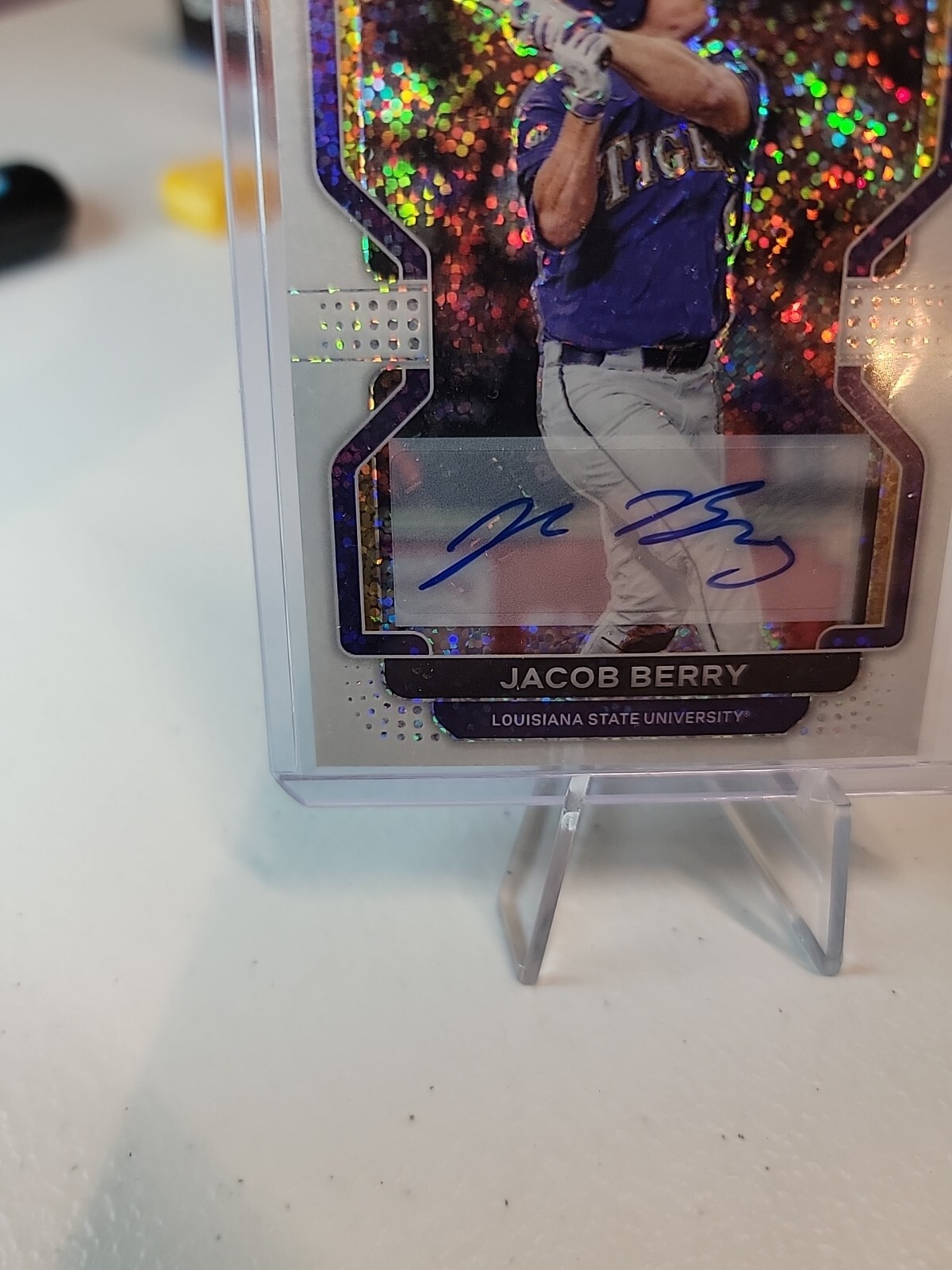 2022 Prizm Draft Picks Jacoby Berry White Sparkle Prizm Card Auto 1/1 ...