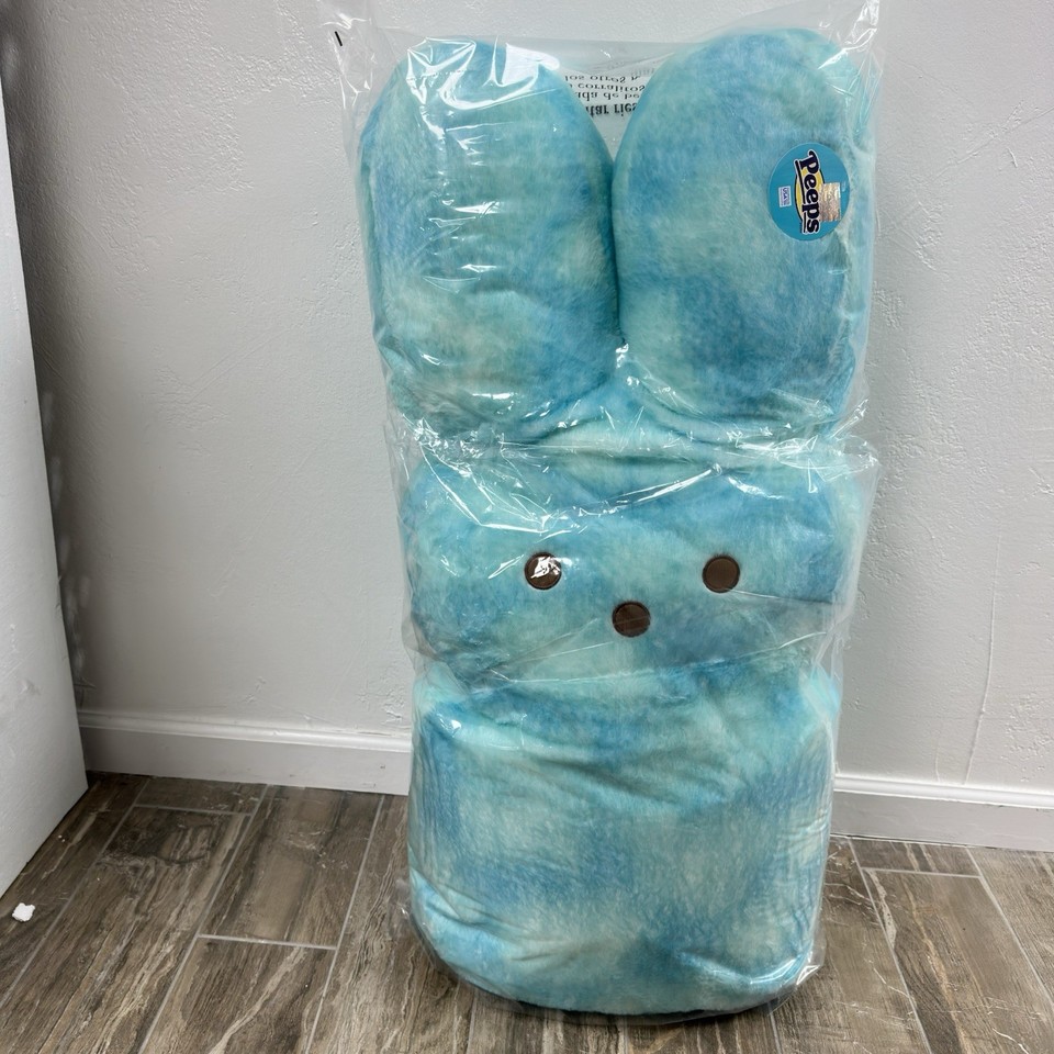 Jumbo 42" PEEPS Soft Plush Easter Bunny Blue Tie Dye Just Born 2025 NEW ...