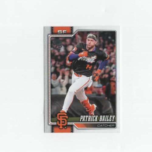 (8) Patrick Bailey 2026 TOPPS SERIES 1 BASE CARD LOT #7 SAN FRANCISCO ...