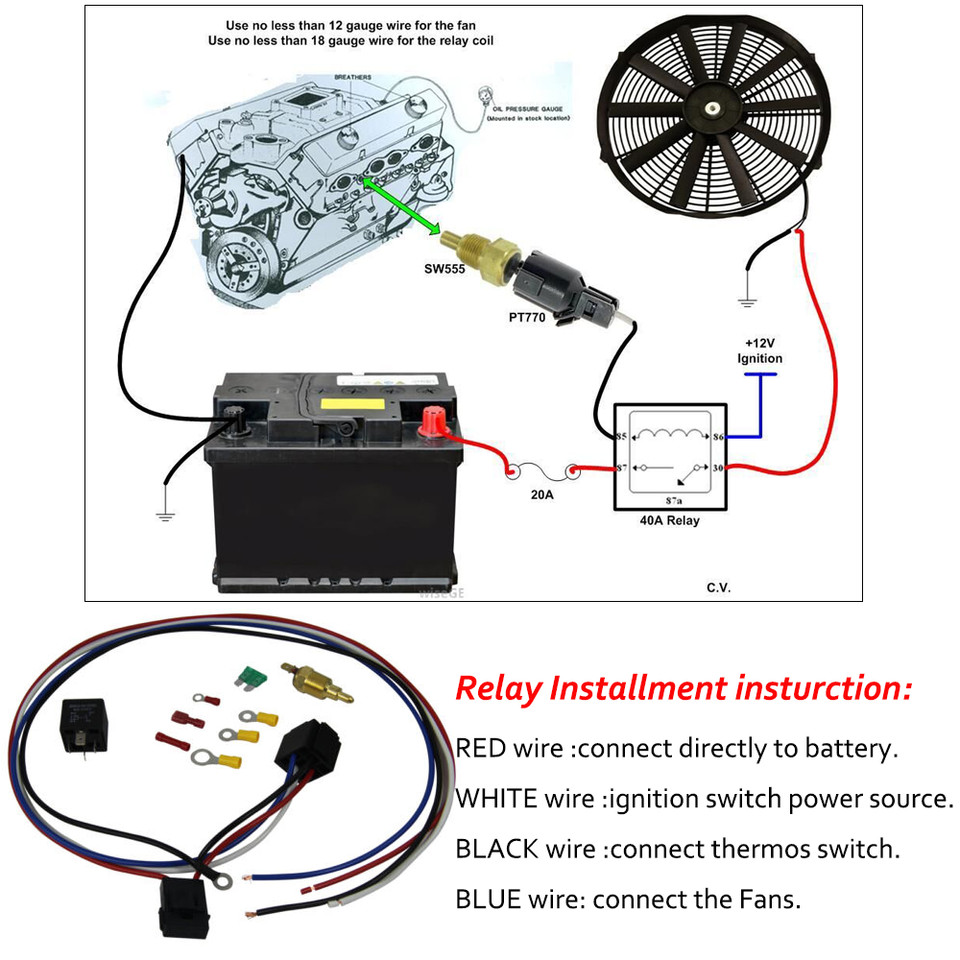 3-Row Aluminum Radiator+Shroud Fan+Relay Fit 1999-2013 Chevy Silverado ...