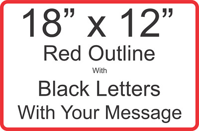 Personalized Aluminum 2 Color Metal Sign Customized W/Custom Text 12" x ...