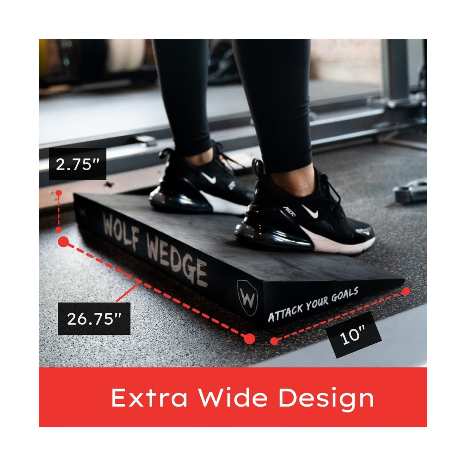 Wolf Wedge Squat Wedge - Slant Board Heel Lift for Strength and Knees ...