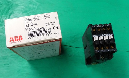 ABB Contactor BC9-30-10, NEW, 30 Volt DC coil, starter, DIM rail mount ...