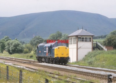 PHOTO CLASS 37 LOCO NO 37116 TRANSRAIL EDALE PASSING SIGNAL BOX 8TH ...