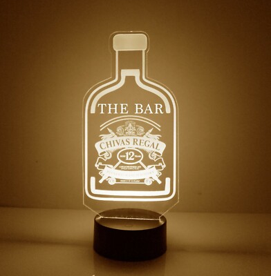 Chivas Regal LED Light Up Sign, with Remote Control, Engraved Bar ...
