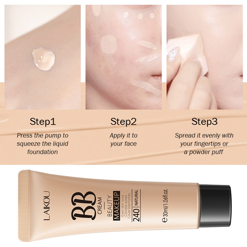 3 Colors Waterproof Matte Concealer BB Cream Lasting Liquid Foundation ...