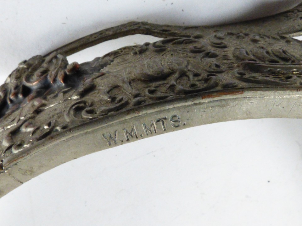 VTG Holland Ware W.M. MTS. MWC Co. Silver E.P. on Copper Bowl Holder ...