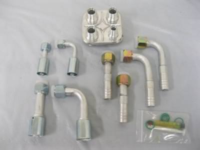 Aluminum 4 Port Air Conditioning AC Heater Hose Firewall Bulkhead w ...