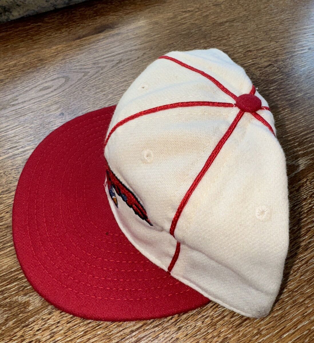 Ebbets Field Flannels 1937 Columbus Red Birds Cap Size 7 1/4 Ebbets Field Flannels 1937 Columbus Red Birds Cap Size 7 1/4