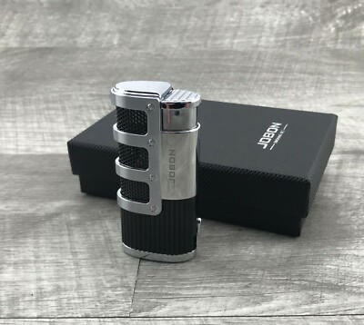 JOBON Premium Triple Jet Flame Refillable Butane Torch Lighter～Black ...