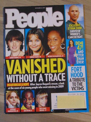 People Magazine Nov. 23 2009 Vanished Without a Trace Taylor Lautner ...