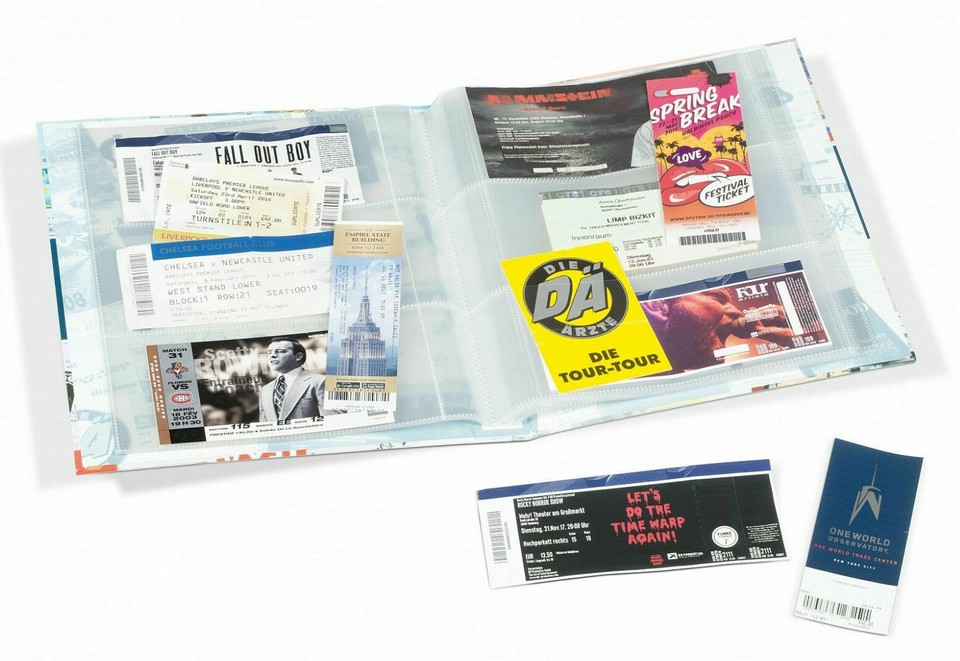 Ticket Album Stub Holder Folder 11x13 Case w/ 26 Page Sheet up to 156 ...