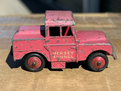 DINKY TOYS Meccano 255 Mersey Tunnel Police Land Rover Van Red 1950’s ...