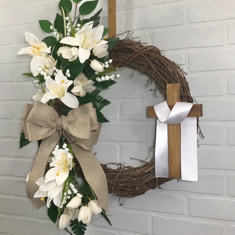 Easter, Religious, Spring, Grapevine, Rustic, Simple, Elegant, Door ...
