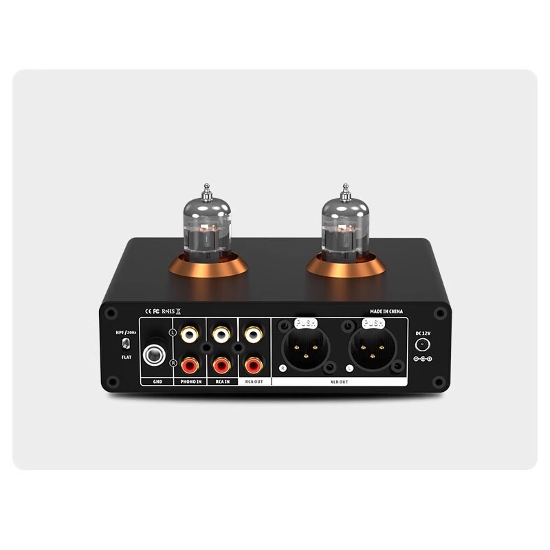 BOX P7 HiFi Vinyl Mic Amplifier MM Phono+RCA Input Preamplifier Tube ...