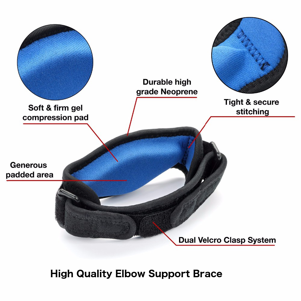 Tennis Elbow Support Brace Golfers Strap Epicondylitis Arthritis Band ...
