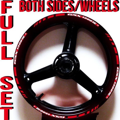 RED GP STYL CUSTOM RIM STRIPES WHEEL DECALS TAPE STICKERS SUZUKI ...