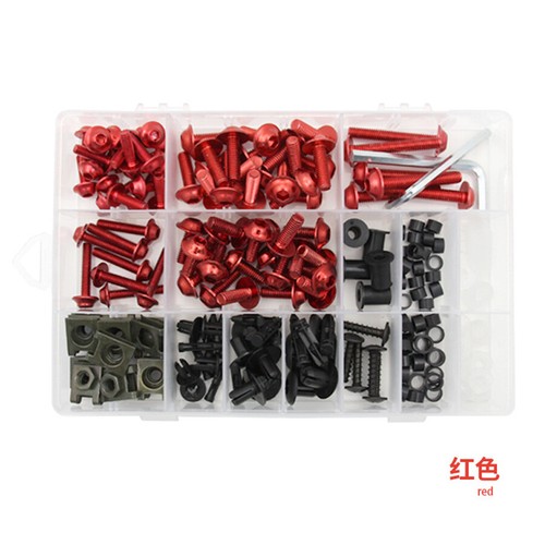Motorcycle 193Pcs Mixed Fairing Windshield Body Bolts Clip Screws Kit ...